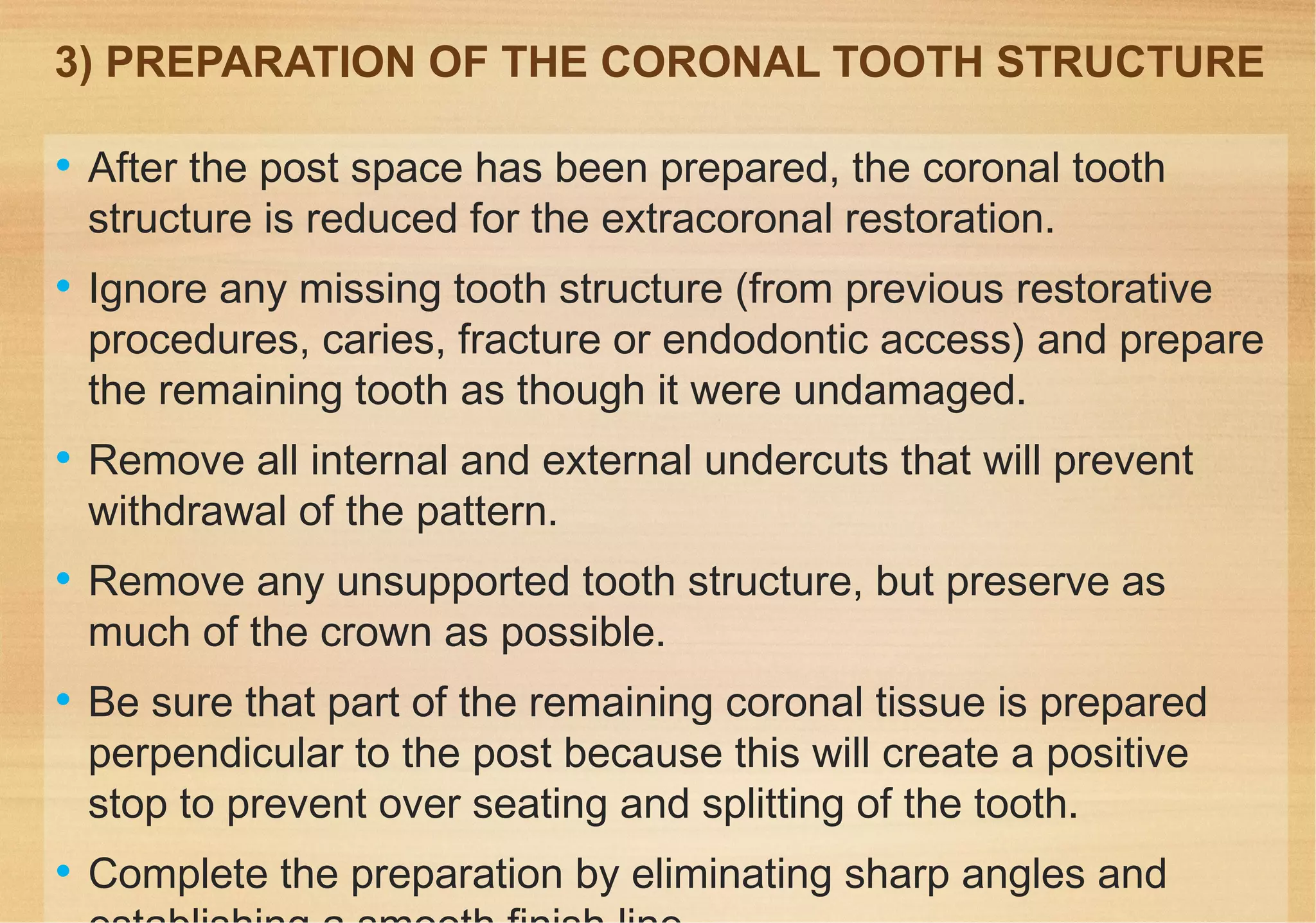 Restoration of endodontically treated teeth | PPT