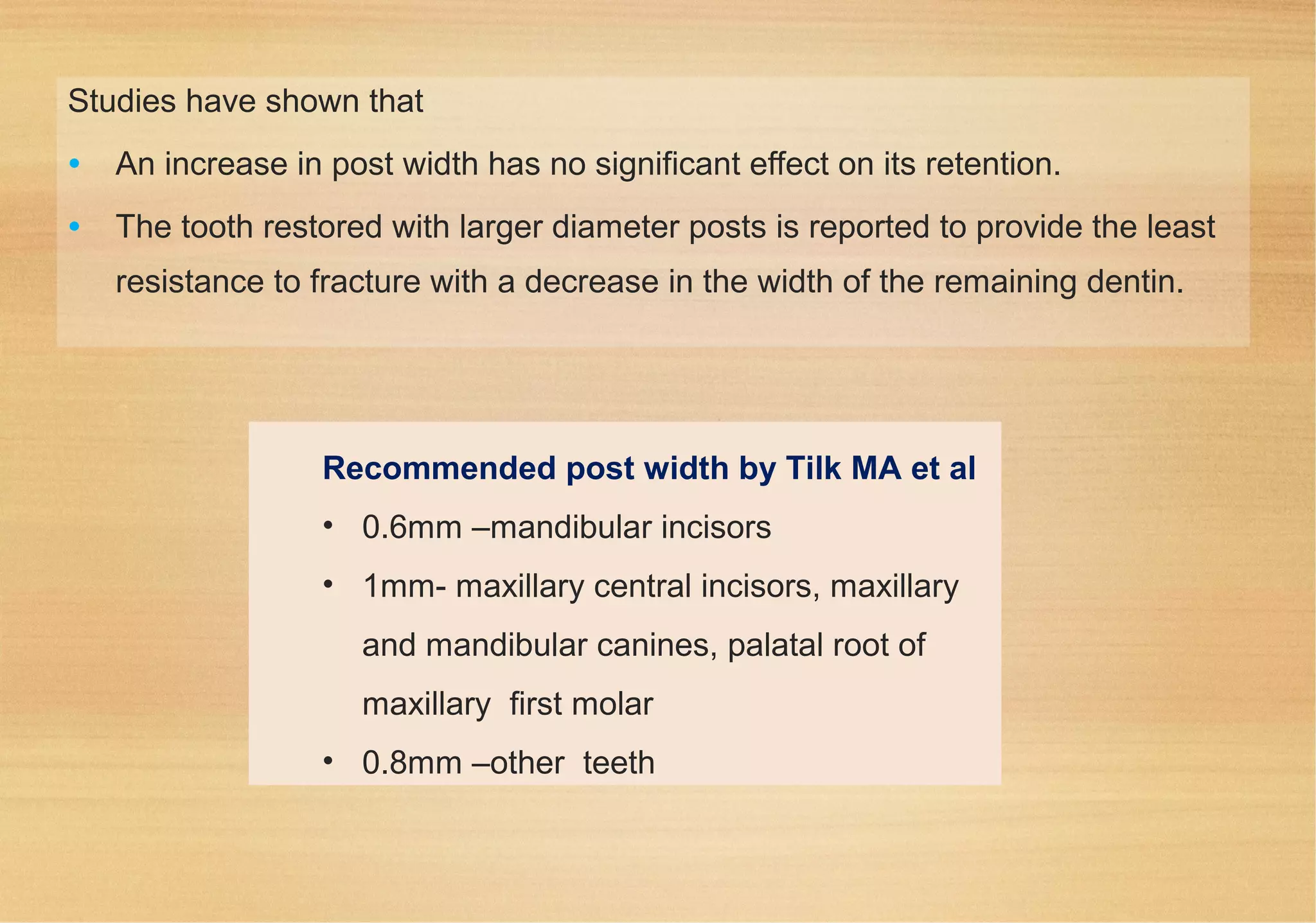 Restoration of endodontically treated teeth. | PPT