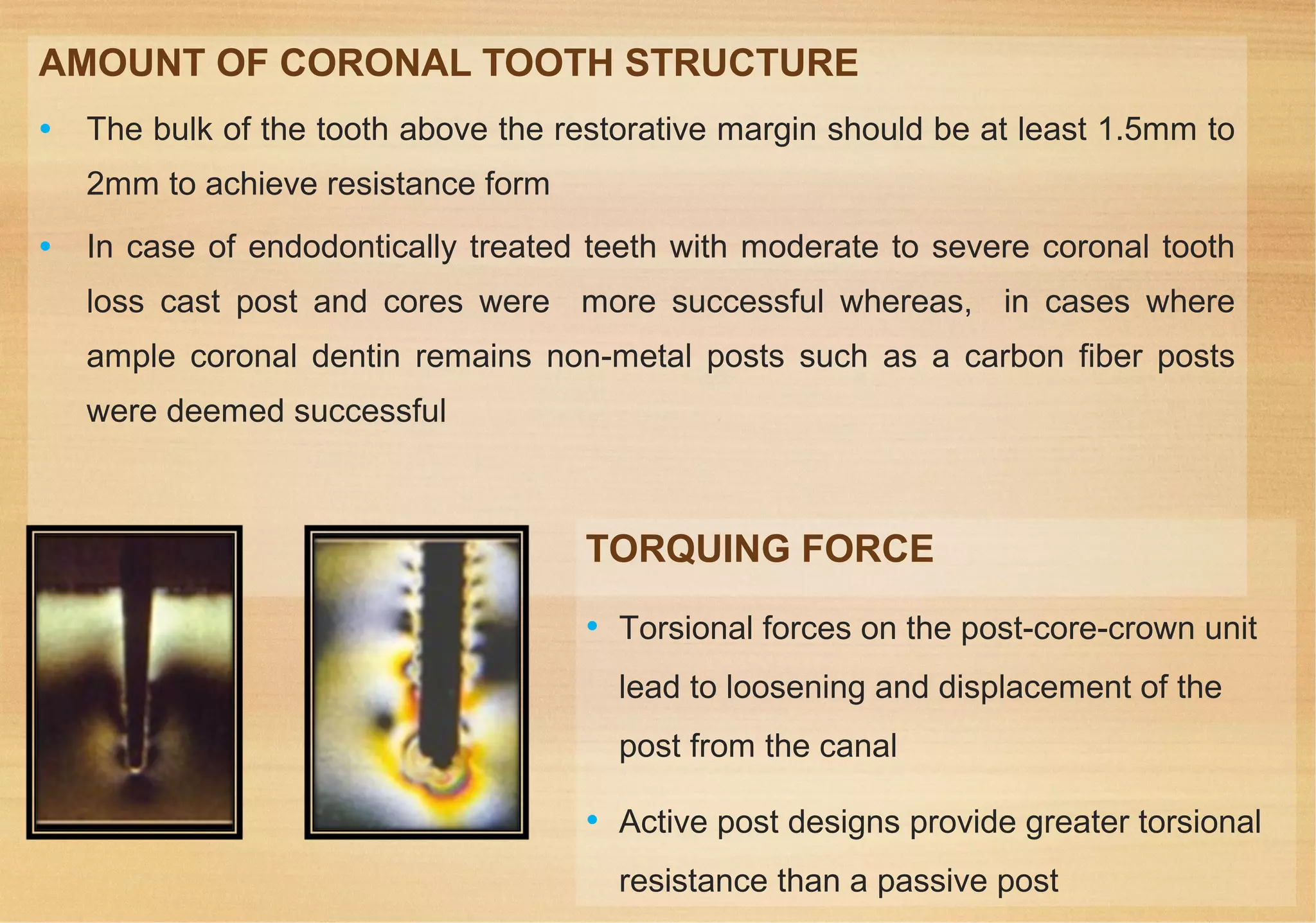 Restoration of endodontically treated teeth. | PPT
