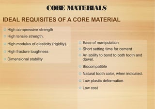 Restoration of endodontically treated teeth. | PPT
