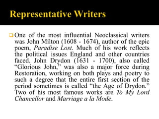 Restoration period (1660 1798) | PPT