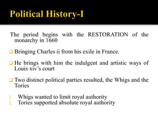 Restoration period (1660 1798) | PPT