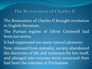 Restoration presentation | PPTX