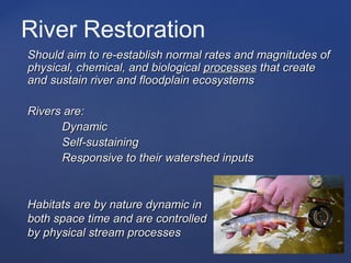 Channel and Floodplain Alterations for River Restoration by Melinda ...