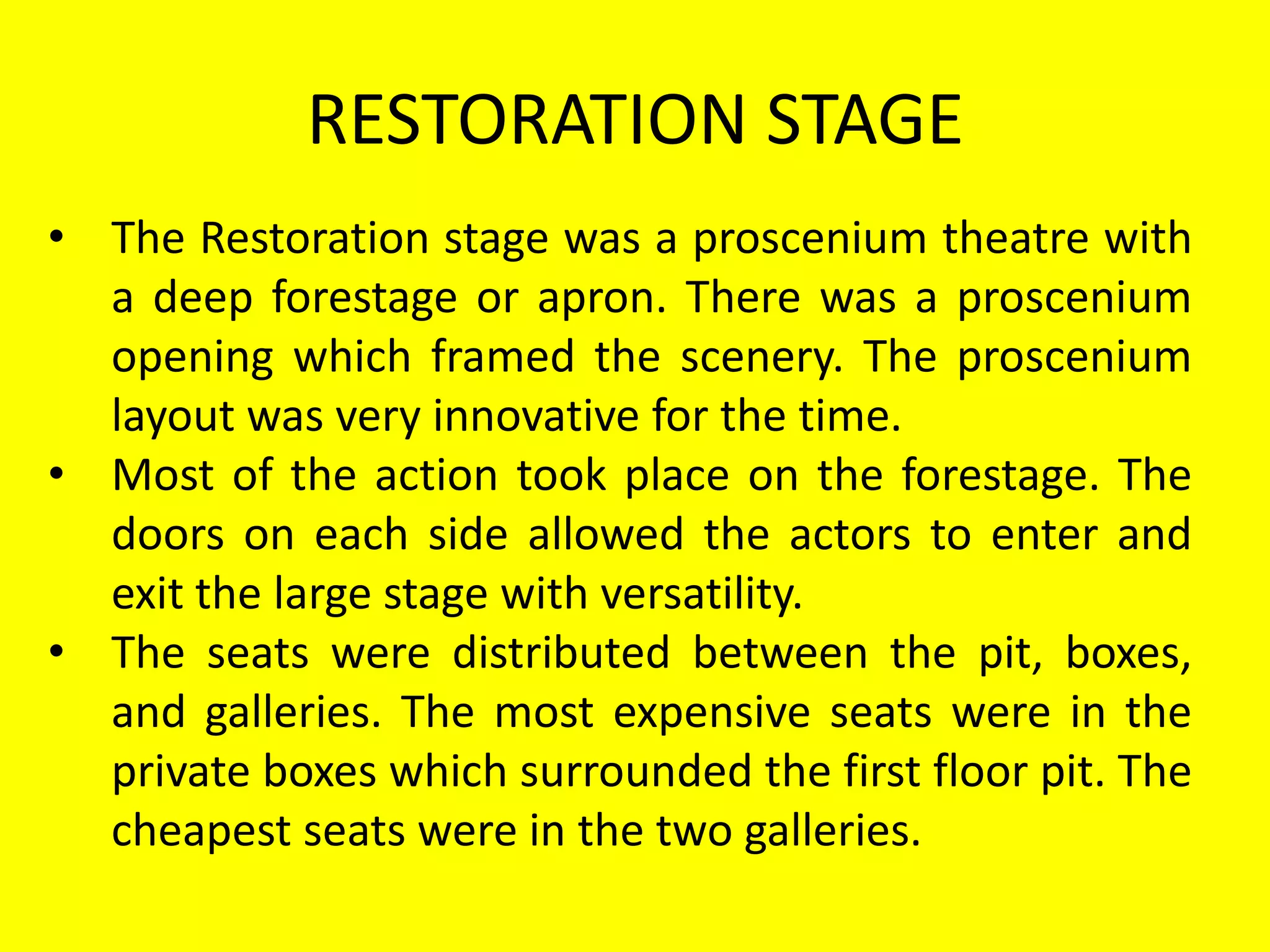 Restoration theatre | PPTX