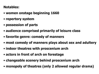 Restoration Theatre | PPTX