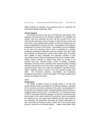 Restorative juvenile-justice-legislation-and-policy-a-national-assessement | PDF | Crime ...