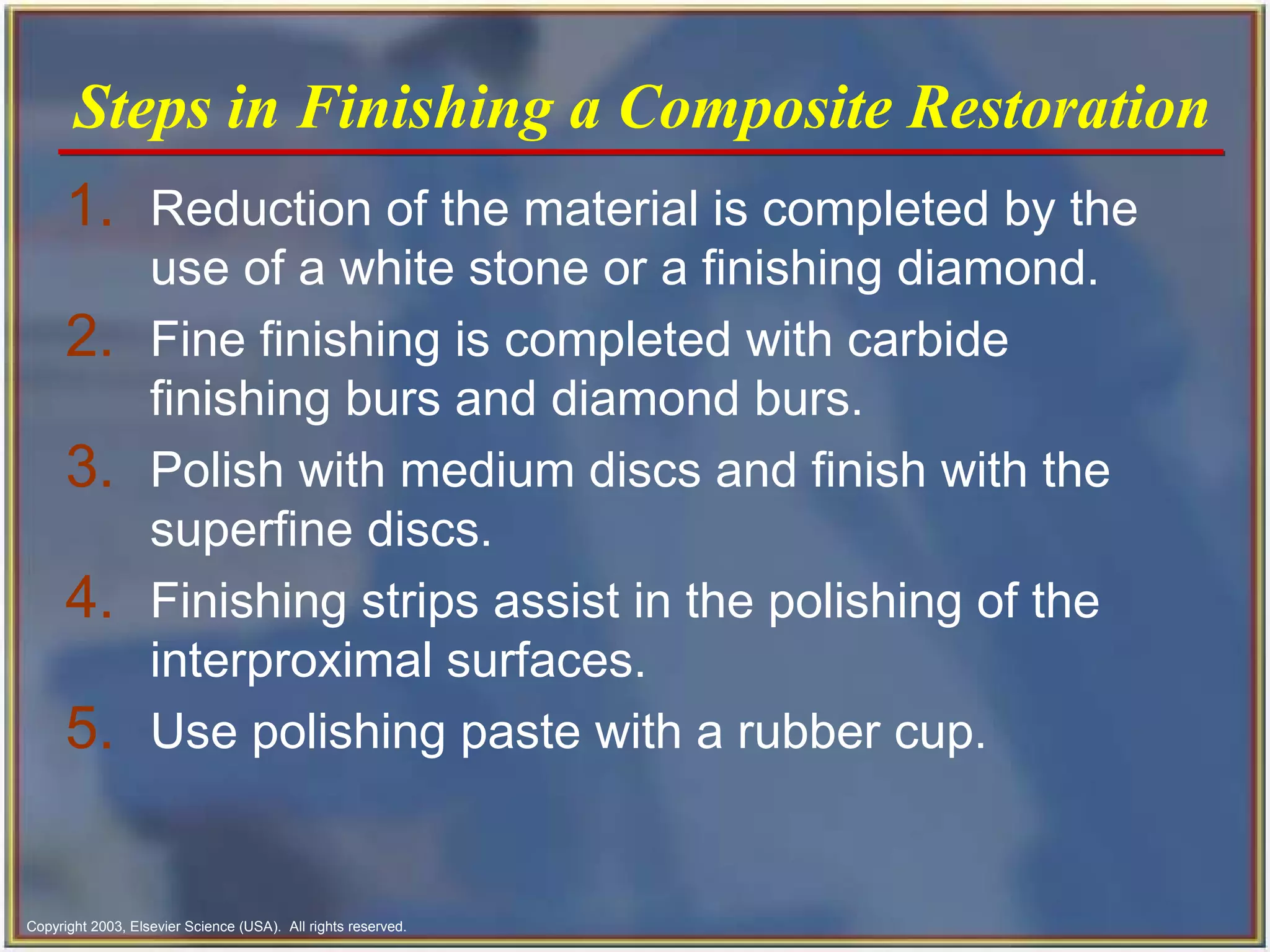 Restorative and esthetic dental materials | PPT