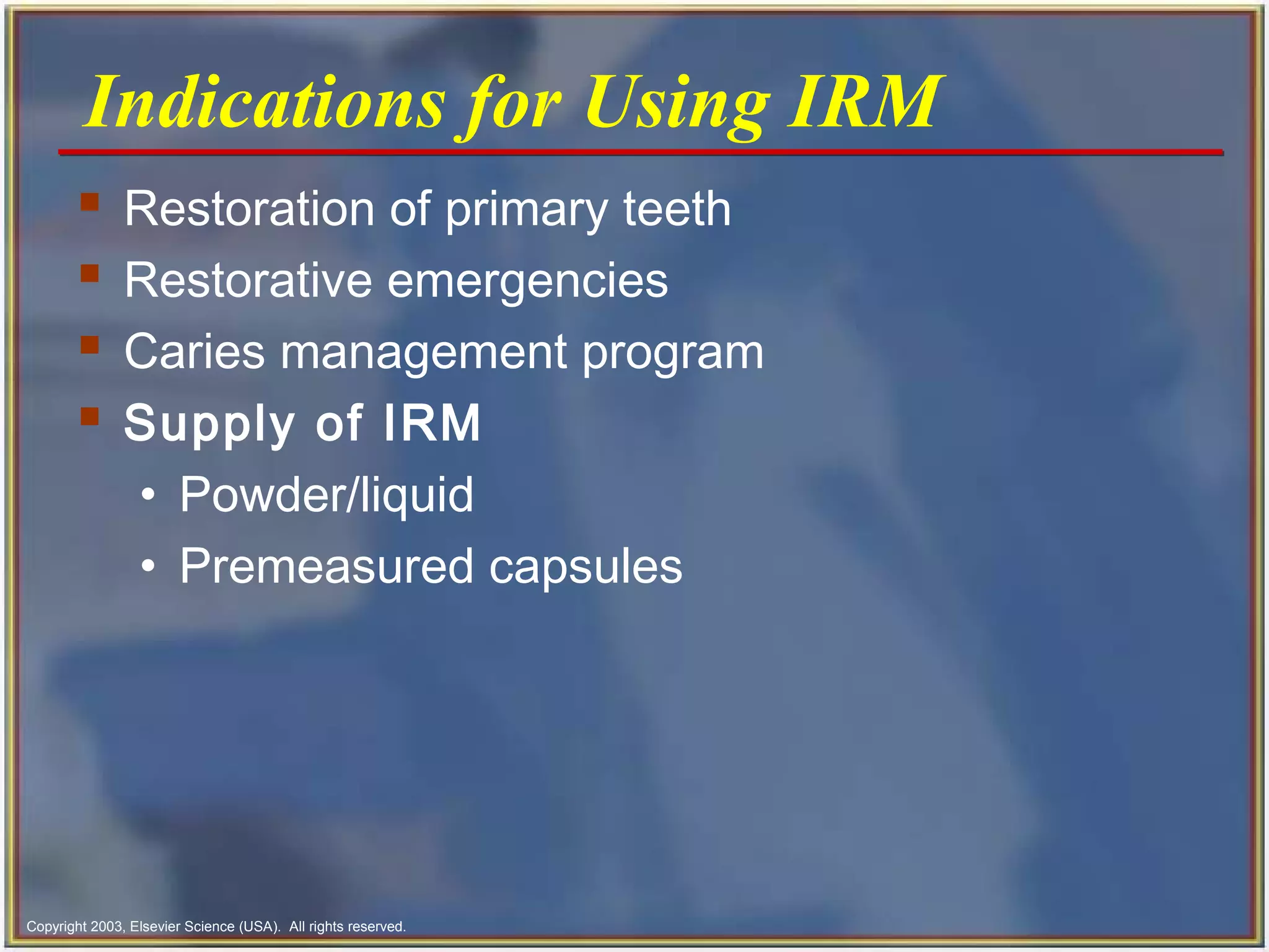 Restorative and esthetic dental materials | PPT