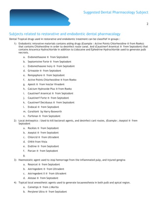 Restorative dental pharmacology | PDF