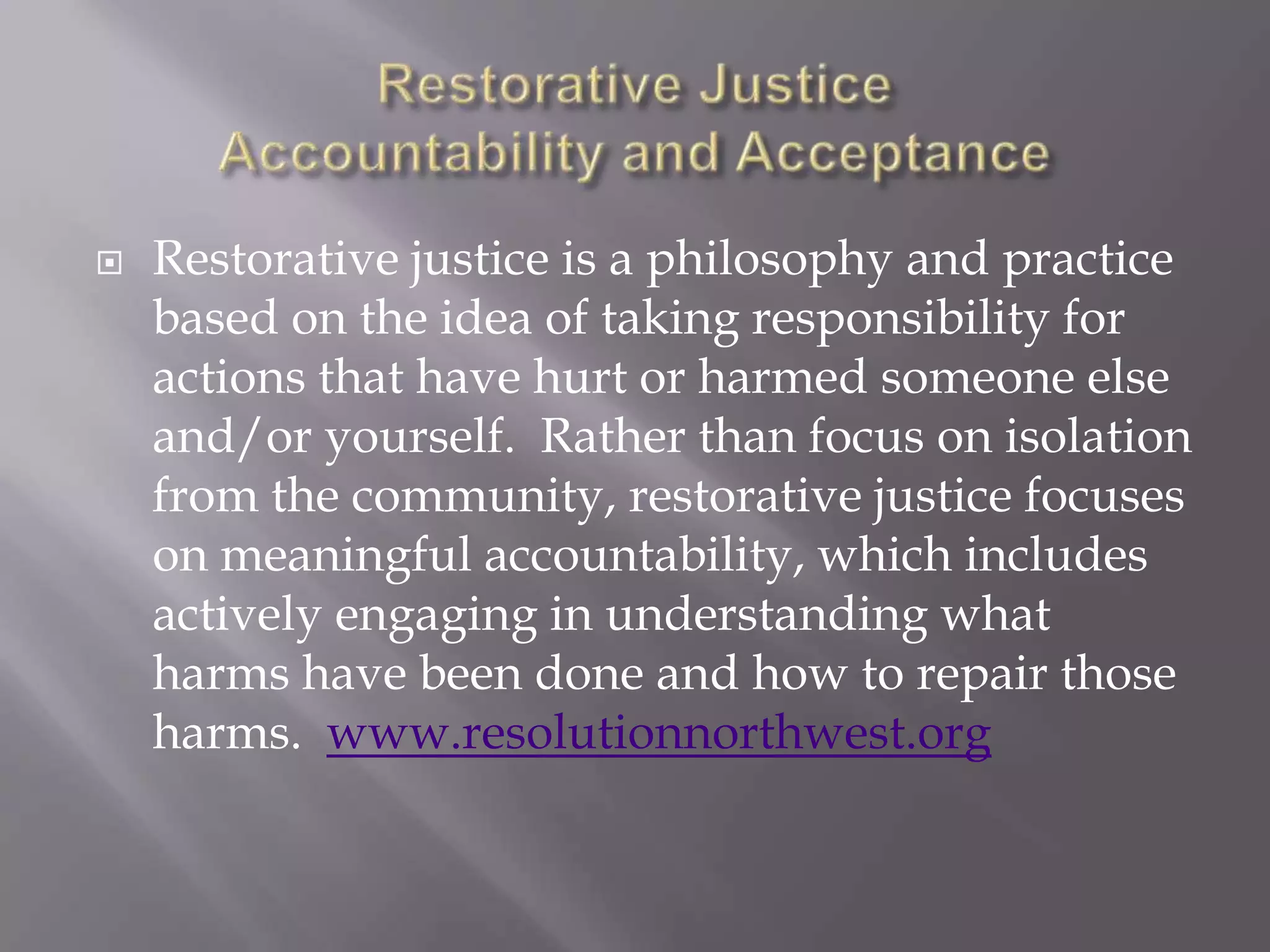 Restorative justice | PPTX