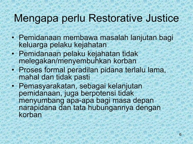 Konsep Restorative Justice Dalam Penyelesaian Perkara Pidana | PPT