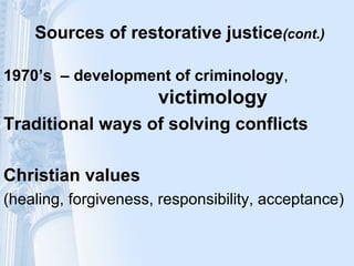 Restorative justice elsa conference | PPT