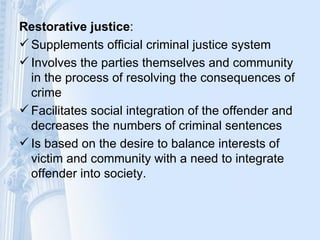 Restorative justice elsa conference | PPT