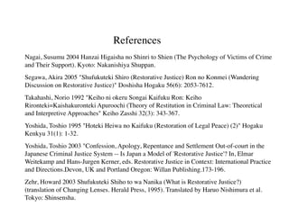 Restorative justice in japan | KEY
