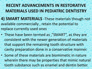 Restorative materials used in paediatric dentistry | PPTX