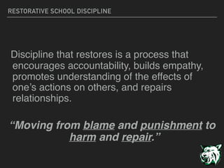 Restorative practices at Houghton Lake Community Schools | PPT