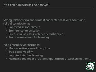Restorative practices at Houghton Lake Community Schools | PPT