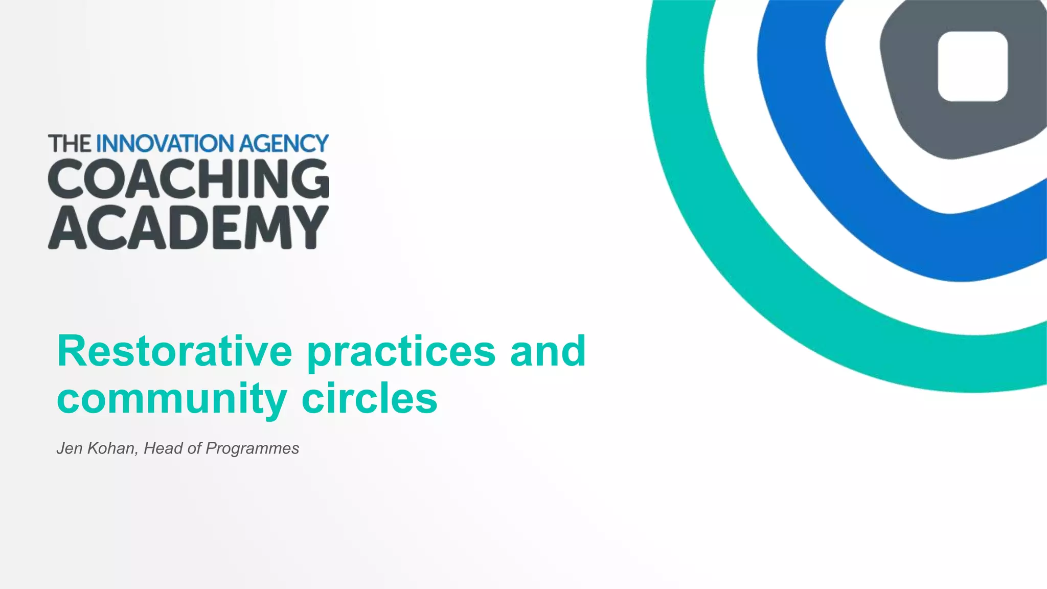 Restorative Practice and Community Circles | PPTX