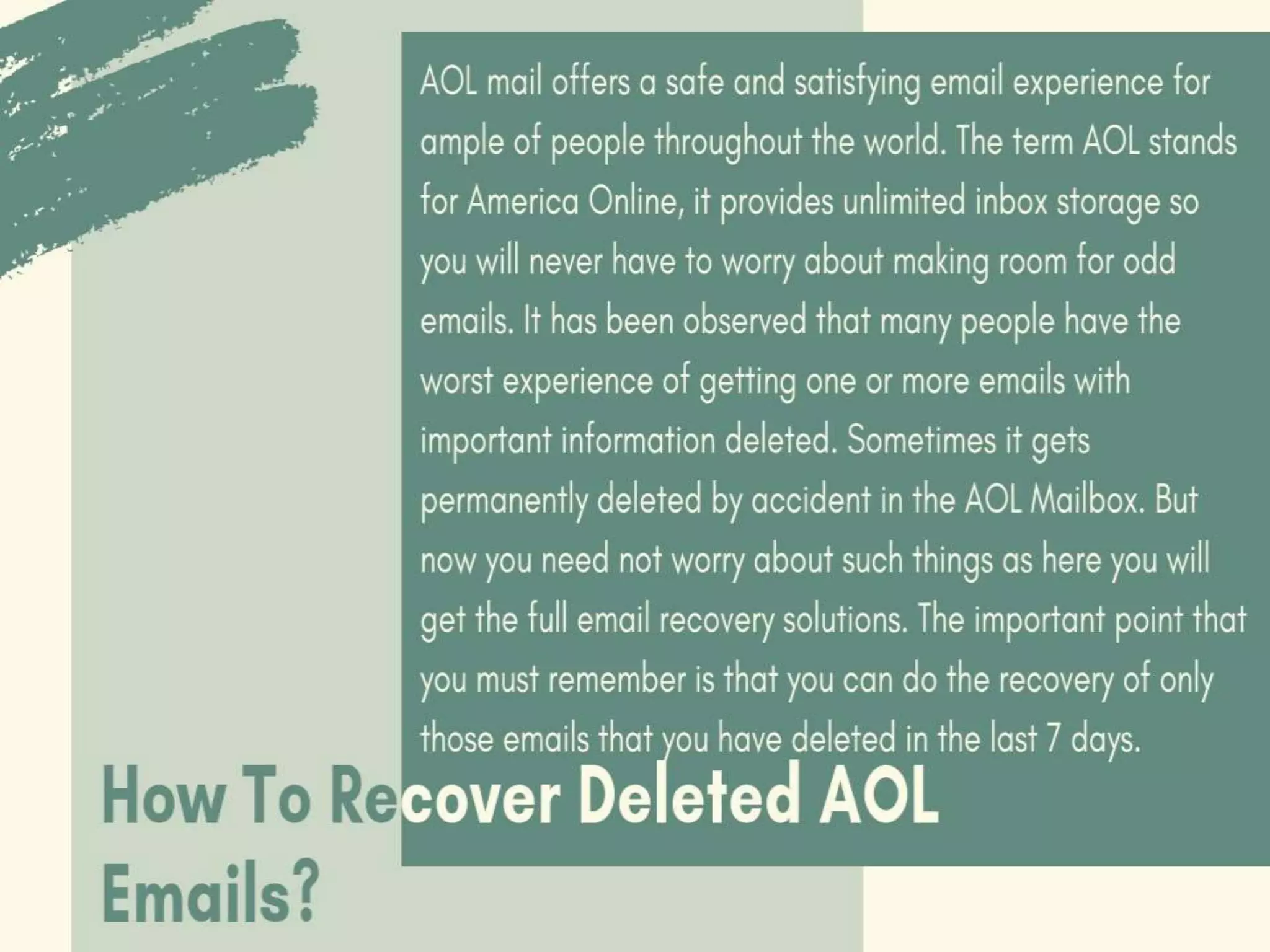 Restore aol inbox | PPT