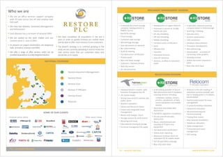 Restore plc group flier a4 landscape - jun 2014 | PPT
