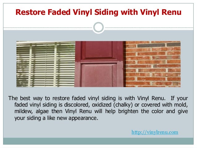 Restore your vinyl siding, shutters and home beauty with Vinyl Renu R…