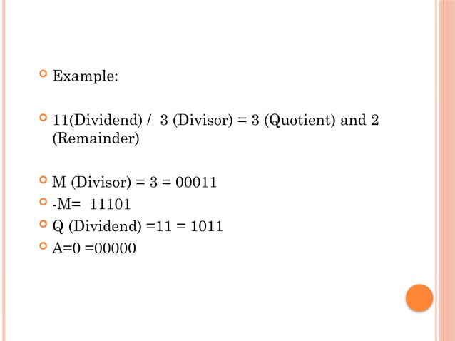 Restoring Algorithm _ | PPT