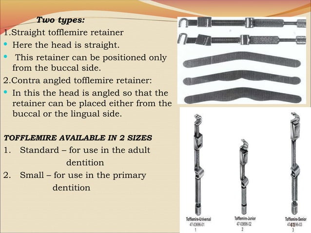 restoring contact and contour classification | PPT