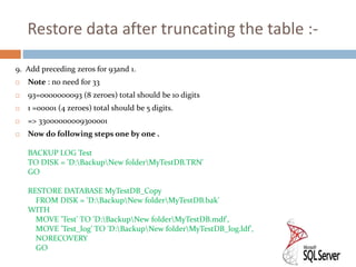MDF and LDF in SQL Server | PPTX