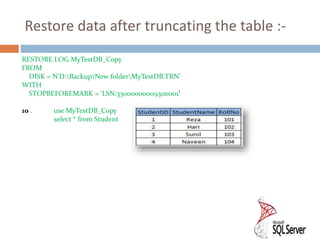 MDF and LDF in SQL Server | PPT