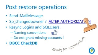 SQL Track: Restoring databases with powershell | PPT