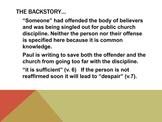 Restoring the fallen – | PPTX