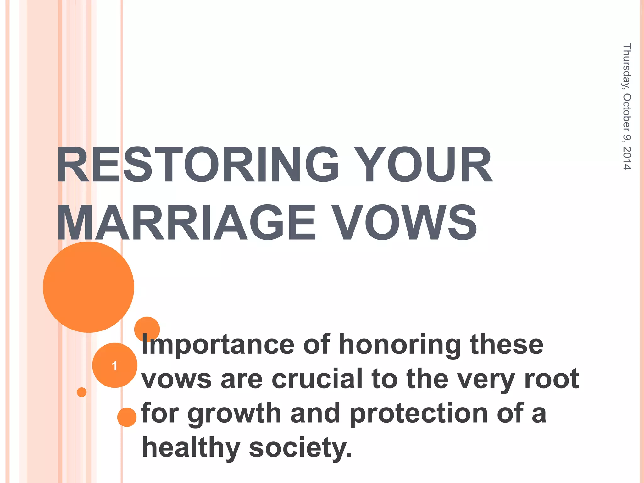 Restoring Your Marriage Vows | PPTX