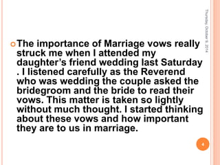 Restoring Your Marriage Vows | PPTX