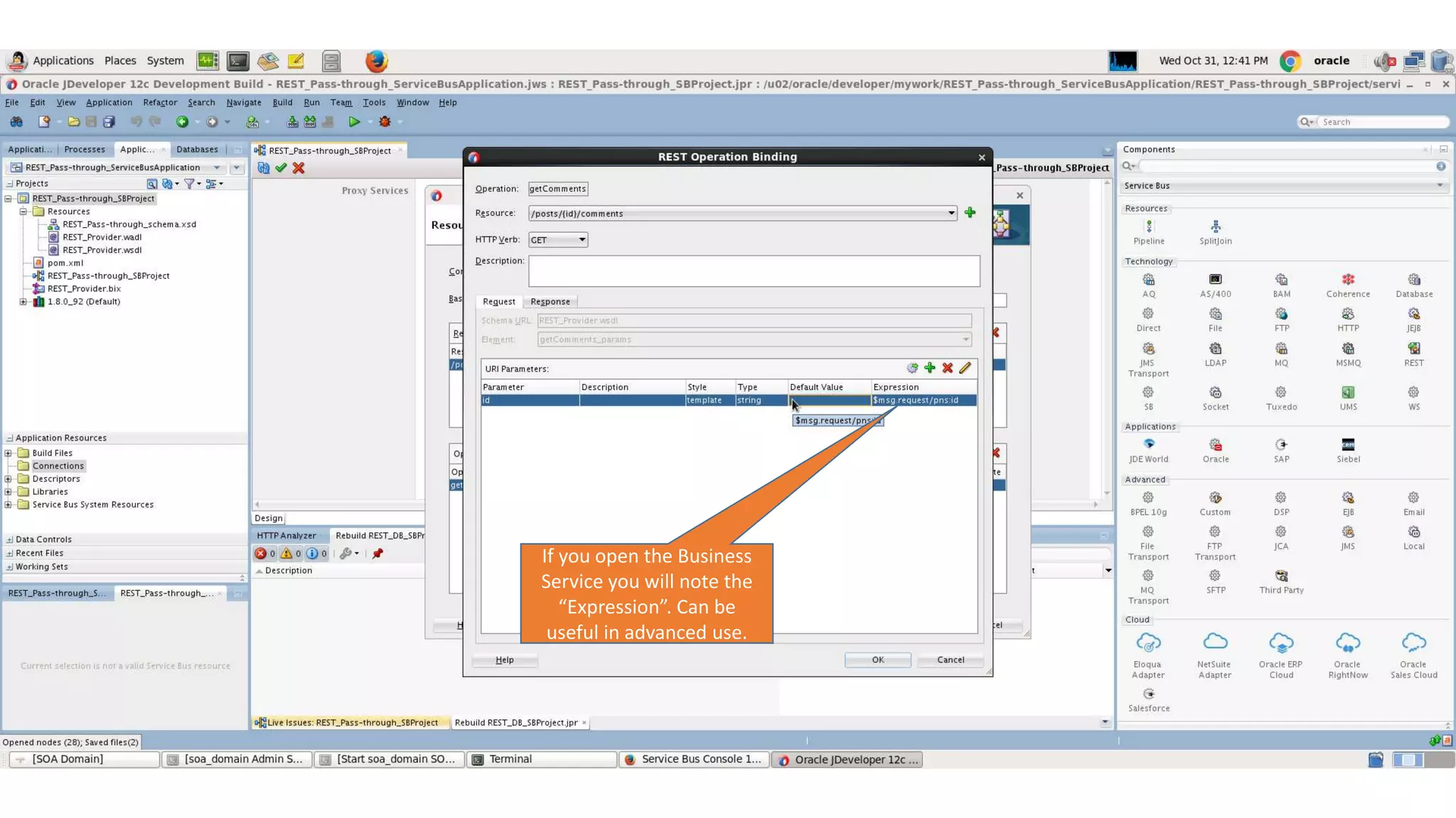 How to create a REST pass through in Oracle Service Bus (OSB) 12c | PPTX
