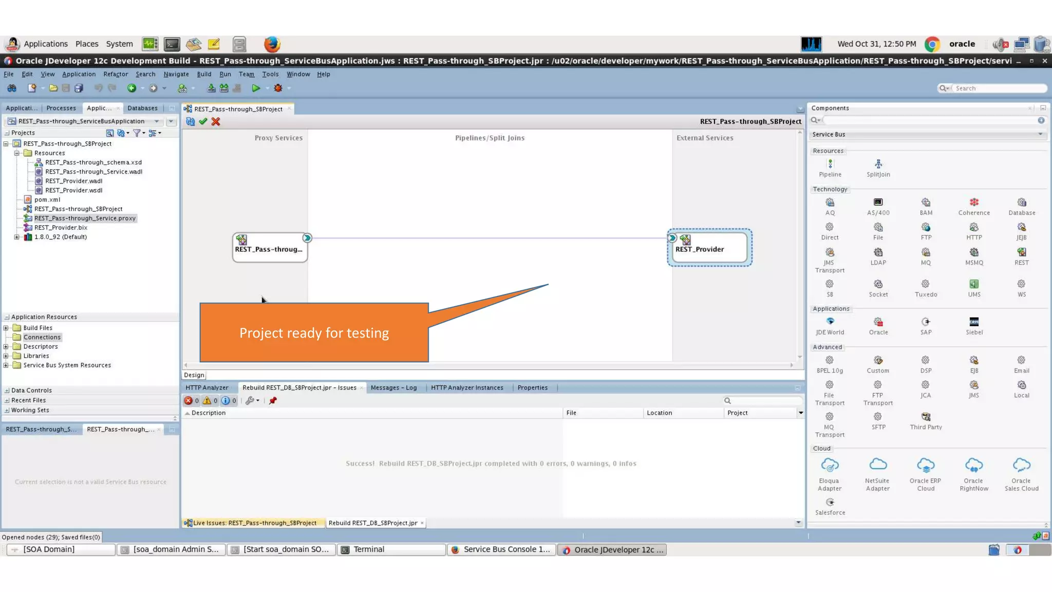 How to create a REST pass through in Oracle Service Bus (OSB) 12c | PPTX