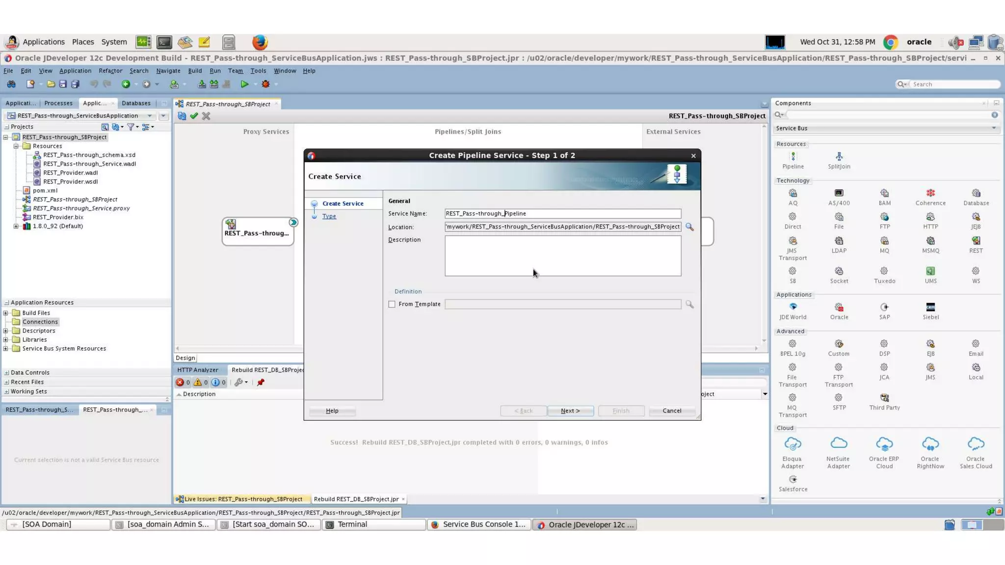 How To Create A Rest Pass Through In Oracle Service Bus Osb 12c