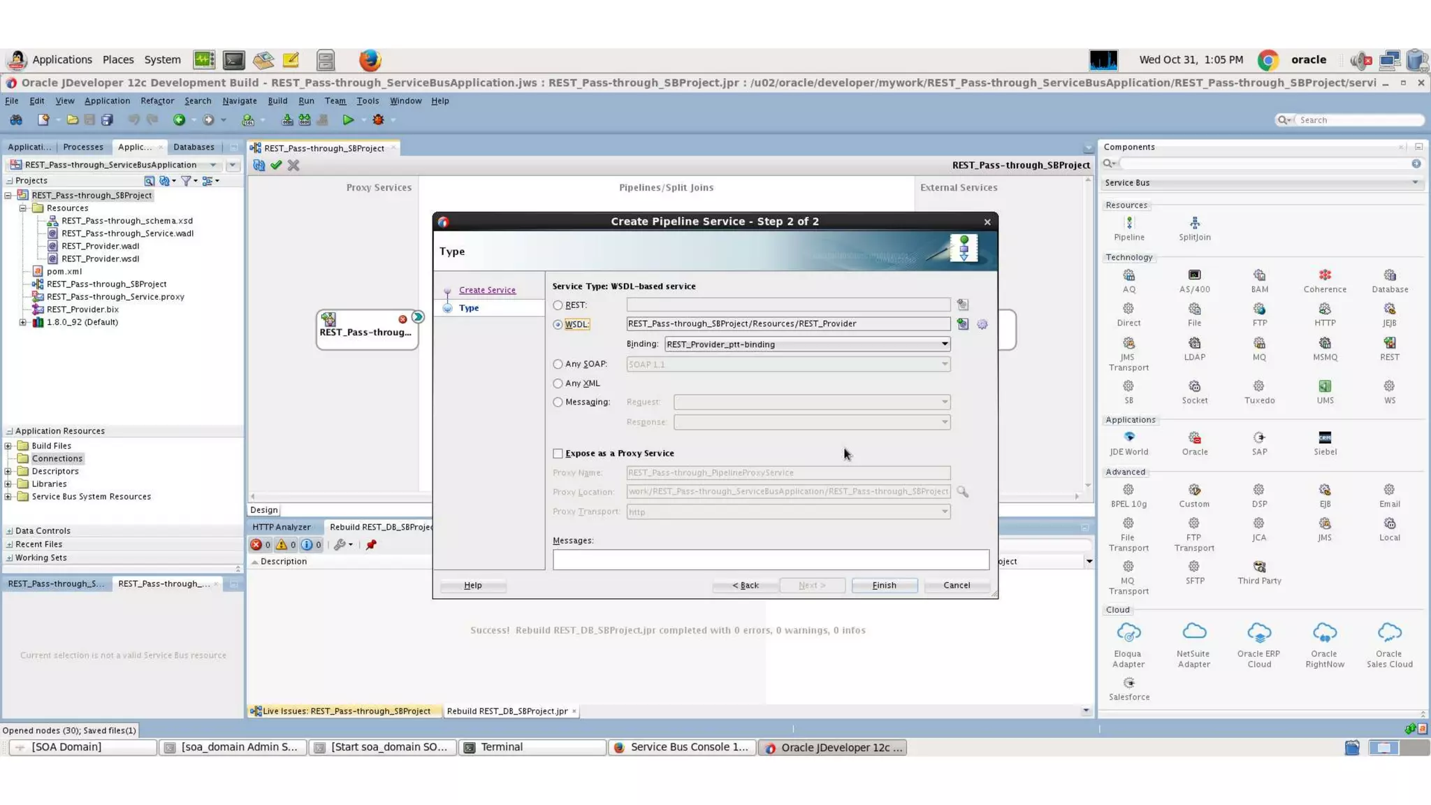 How To Create A Rest Pass Through In Oracle Service Bus Osb 12c