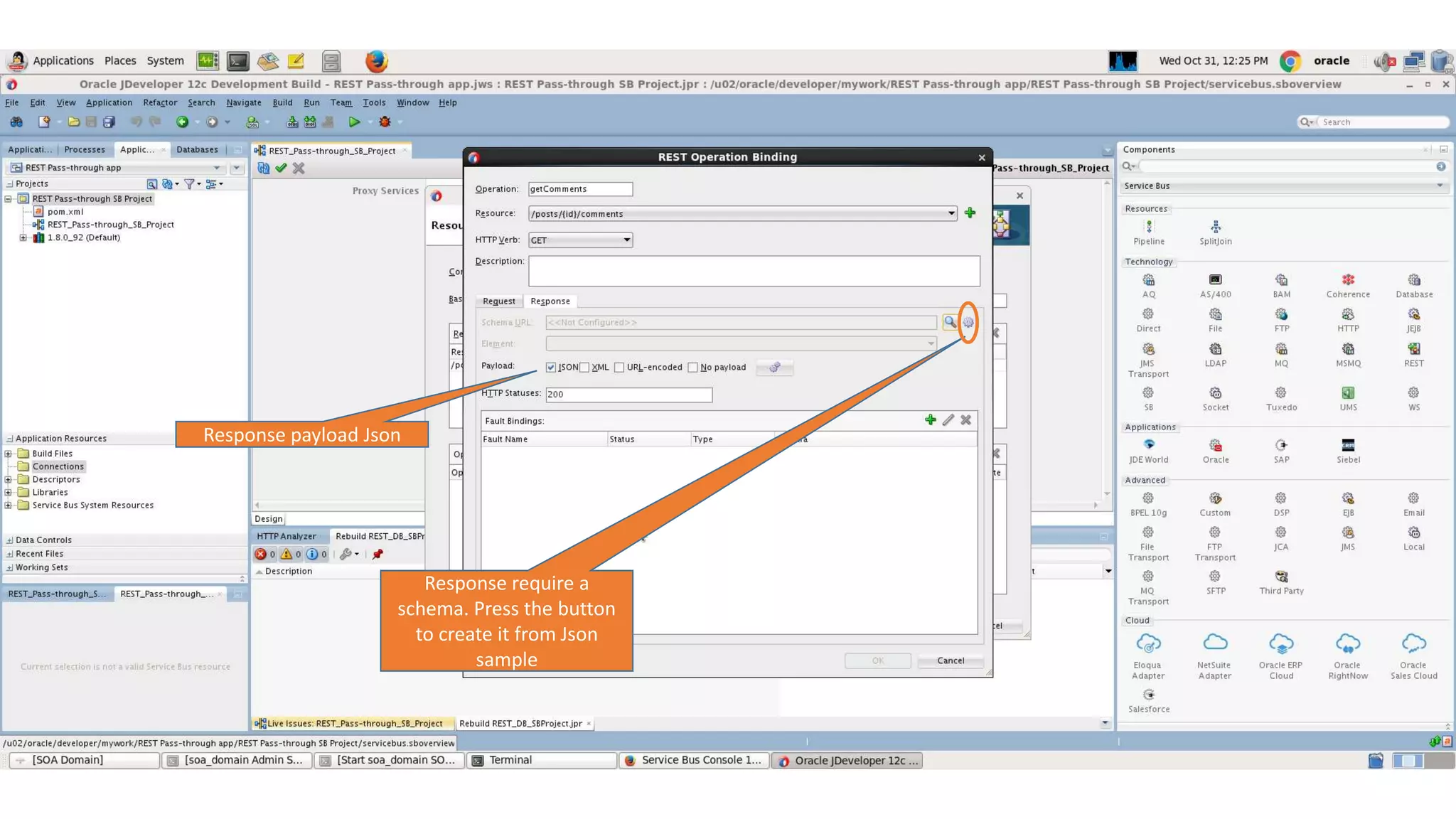 How to create a REST pass through in Oracle Service Bus (OSB) 12c | PPTX