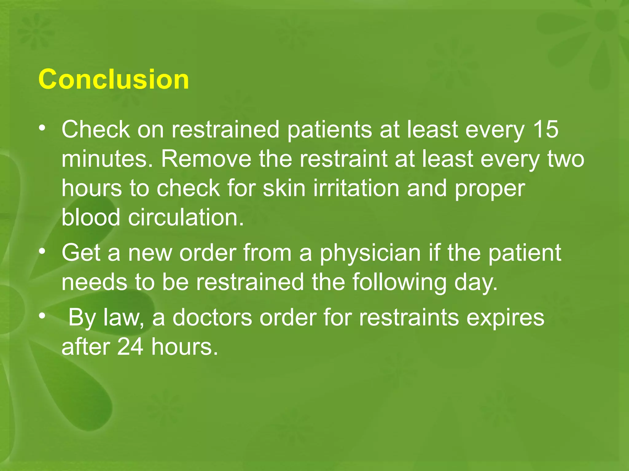 PHYSICAL AND CHEMICAL RESTRAIN | PPT