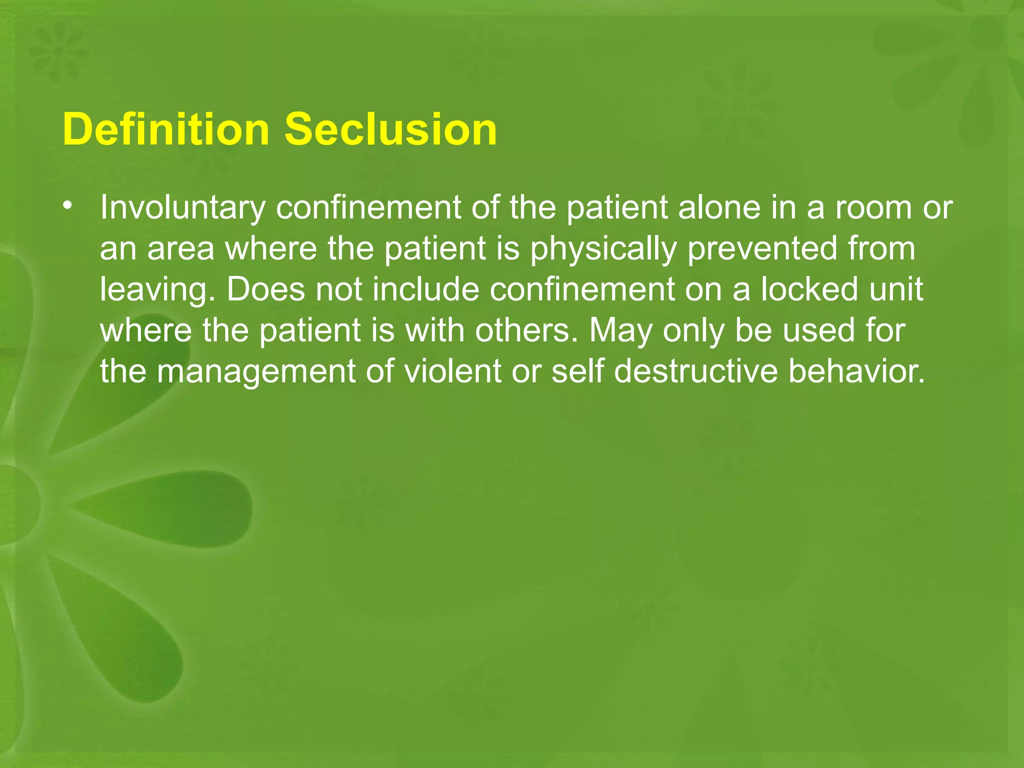 PHYSICAL AND CHEMICAL RESTRAIN | PPT