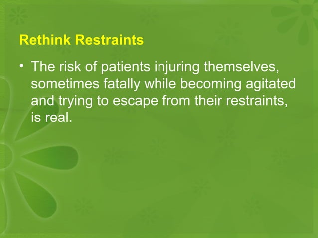 PHYSICAL AND CHEMICAL RESTRAIN | PPT | First Aid | Injuries