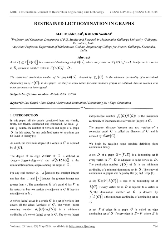 Restrained lict domination in graphs | PDF
