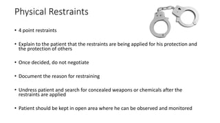 Restraining An Agitated Patient | PPTX