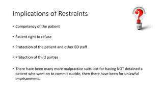 Restraining An Agitated Patient | PPTX