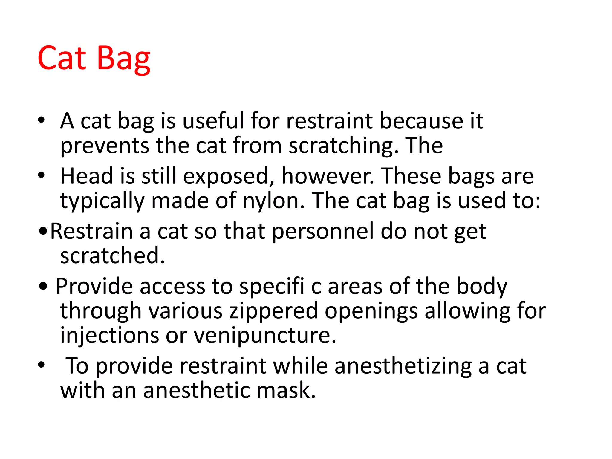 Physical Restraining Methods of dogs and cats | PPTX