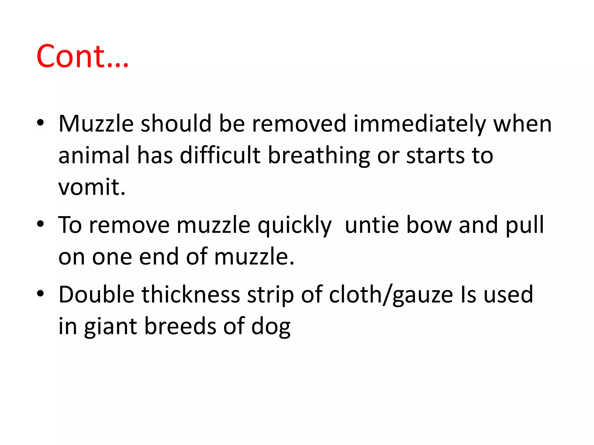 Physical Restraining Methods of dogs and cats | PPTX