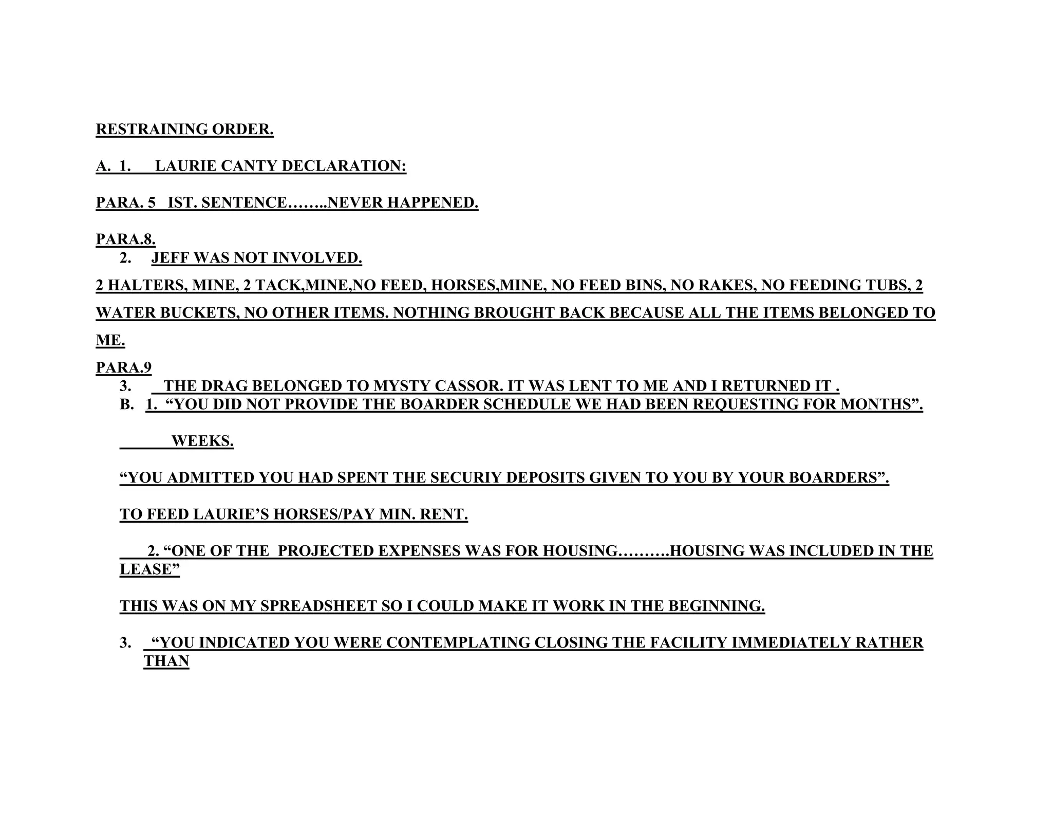 Restraining order | PDF