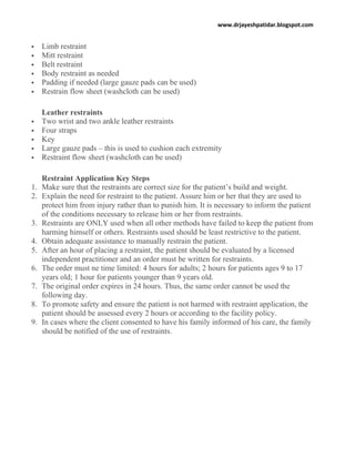 Restraint application | PDF