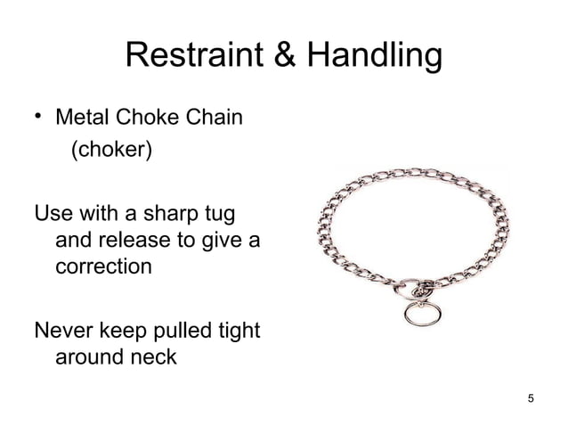 Restraint Handling Dog Collars | PPT